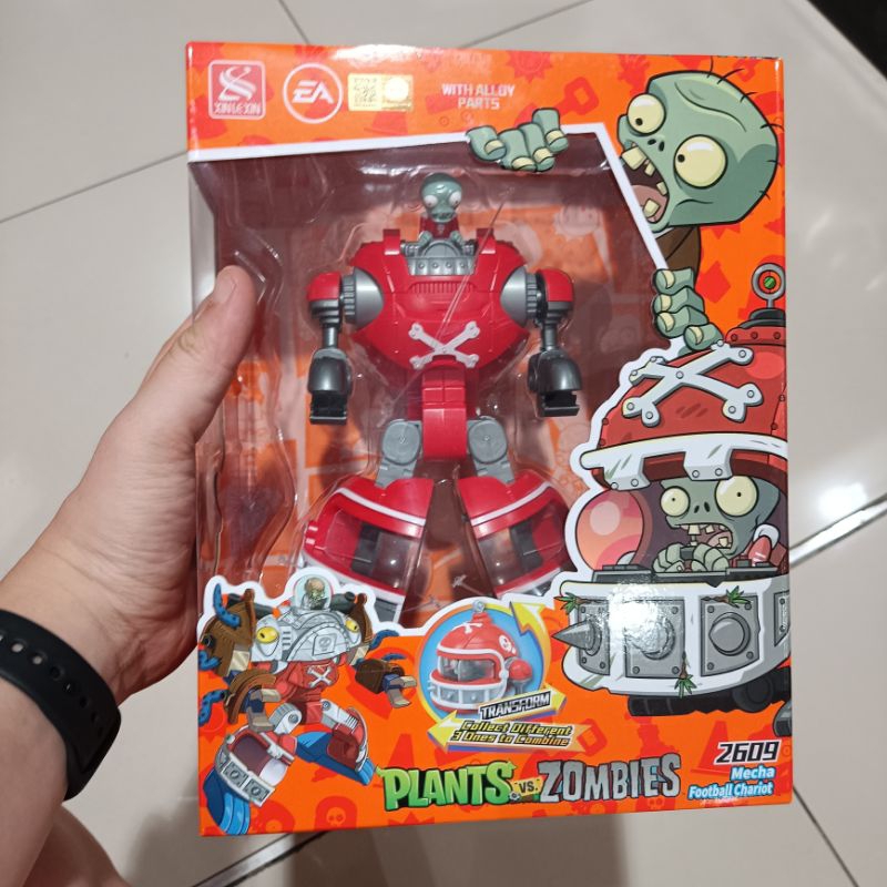 Jual PVZ Figure Plant Vs Zombie Mecha Football Chariot Z609 Mecha ...