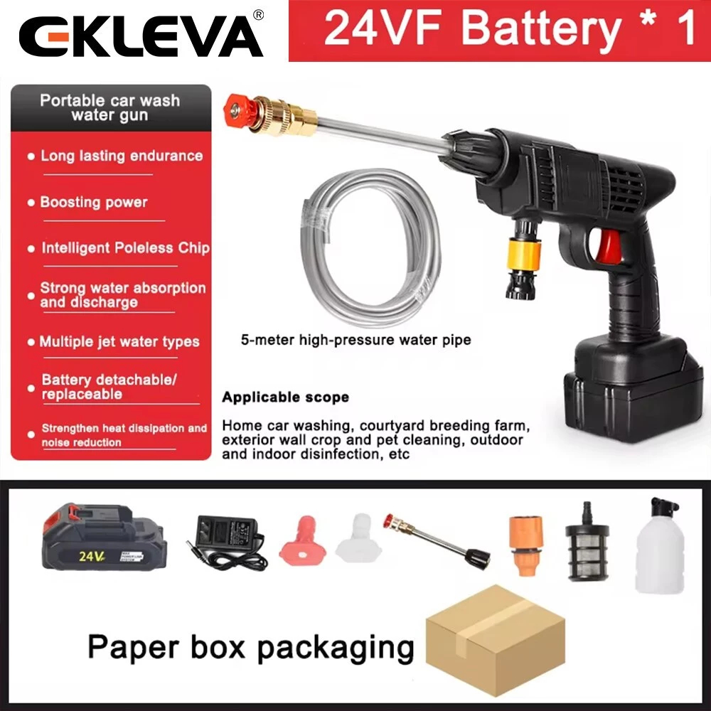 Jual EKLEVA 300W Mesin Busa Cuci Mobil Tanpa Kabel Pompa Cuci Rumah ...
