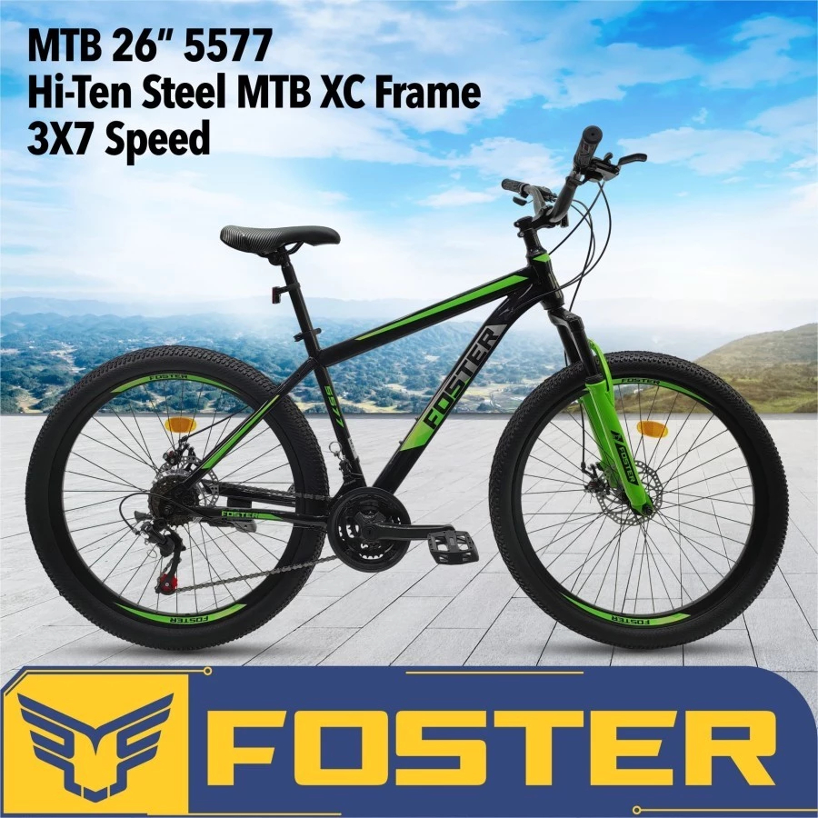 Jual Sepeda Gunung MTB XC FOSTER 5577 24 & 26 inch 3x7speed hi ten ...