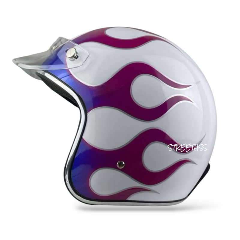 Jual Helm bogo Api List Chrome Terbaru Custom helm dewasa SNI | Shopee ...