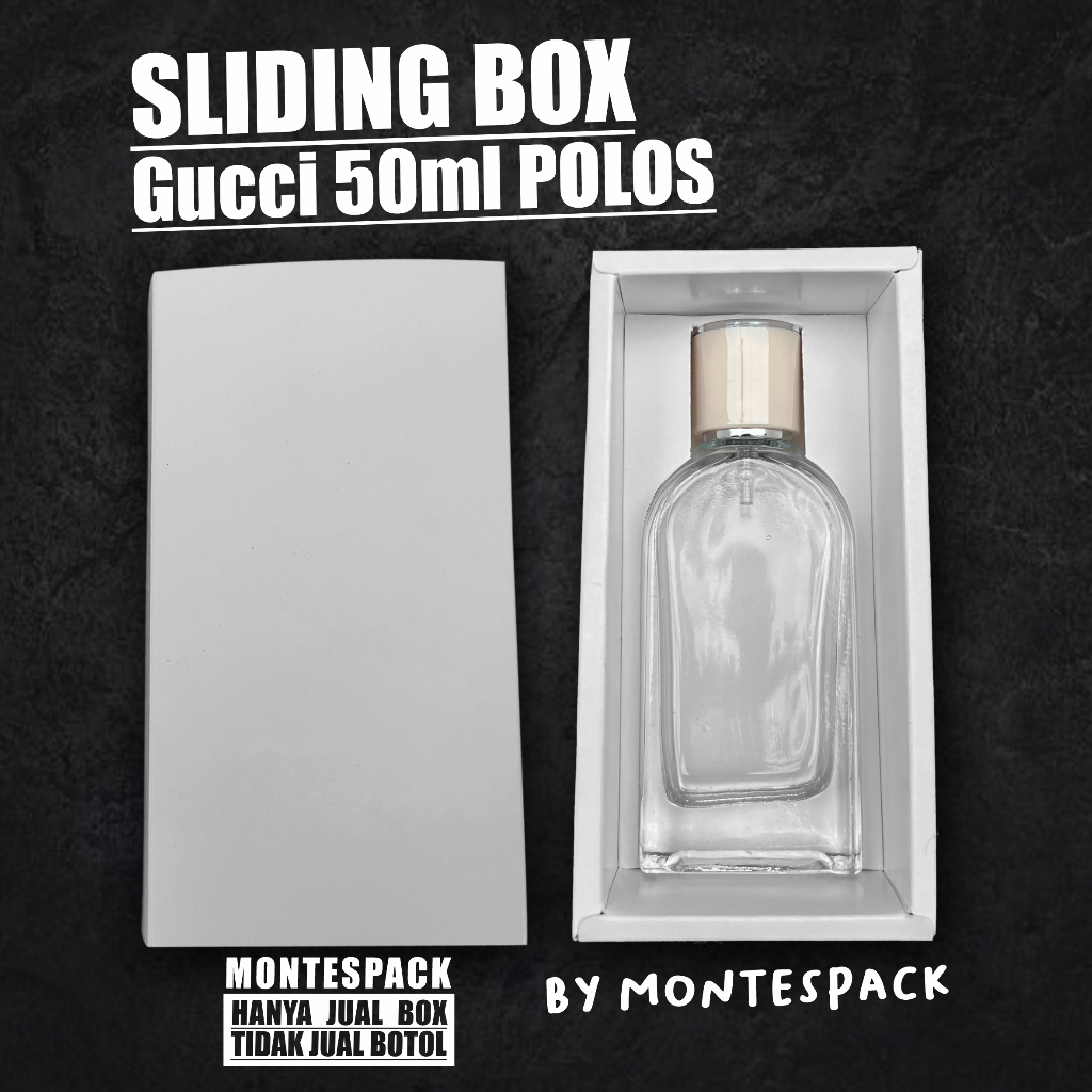 Jual SLIDE BOX Guccci 50ml / sliding putih polos / sliding box parfum ...