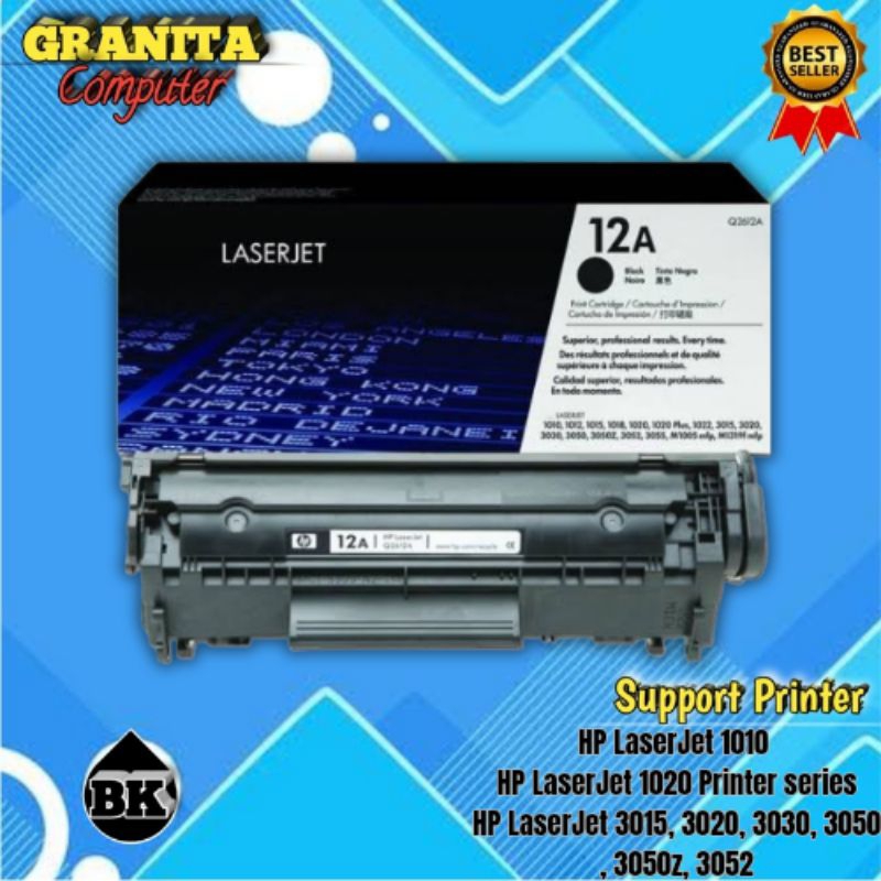 Jual Toner HP 12A Black Original Laserjet Q2612A | Shopee Indonesia