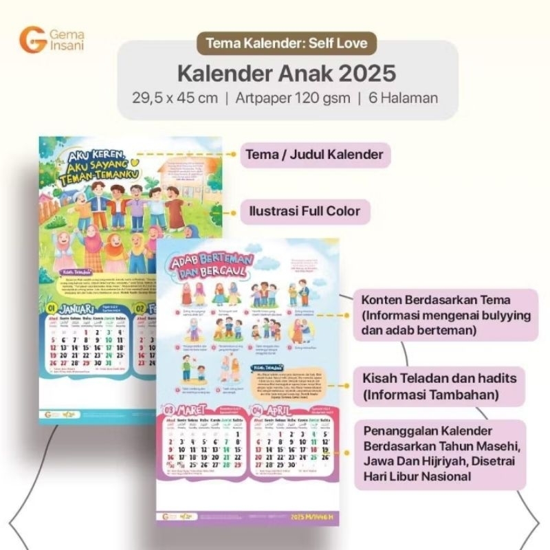 Jual Kalender Anak 2025 Adab Berteman Aku Sayang Teman-temanku | Shopee ...