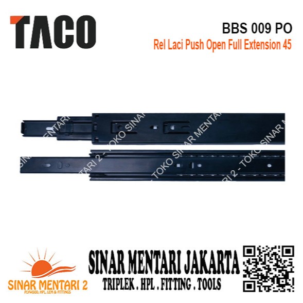 Jual TACO Rel Laci Push Open Full Extension 45 - BBS 009 PO | Shopee ...