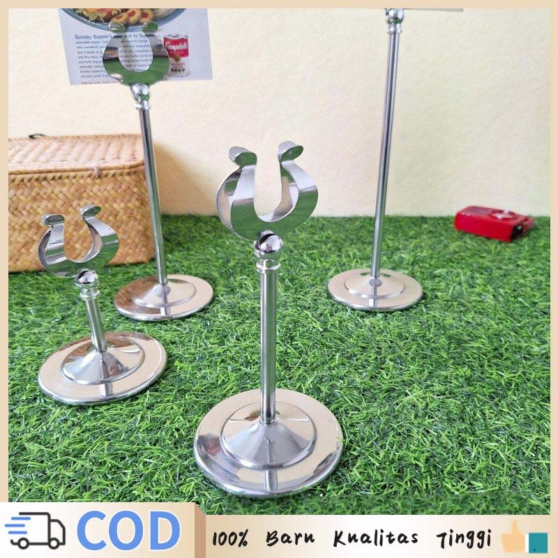 Jual Table Menu Holder Stainless Steel Tiang Nomer Mejatiang Nomor Meja ...