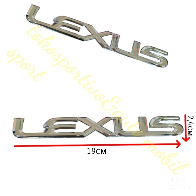 Jual Emblem logo huruf Tulisan stiker Lambang Lexus lexus chrome ...