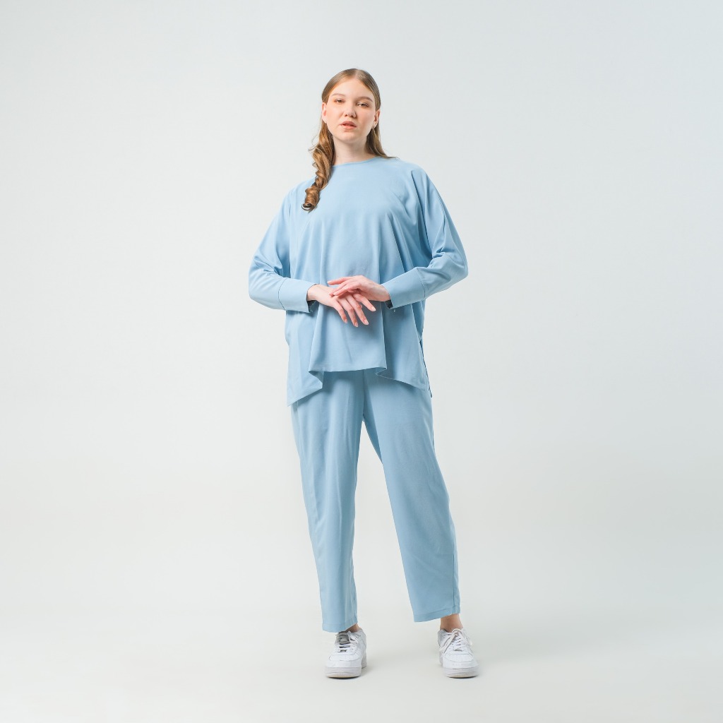 Jual Anggia Handmade - Crinkle Set Sky Blue | Shopee Indonesia