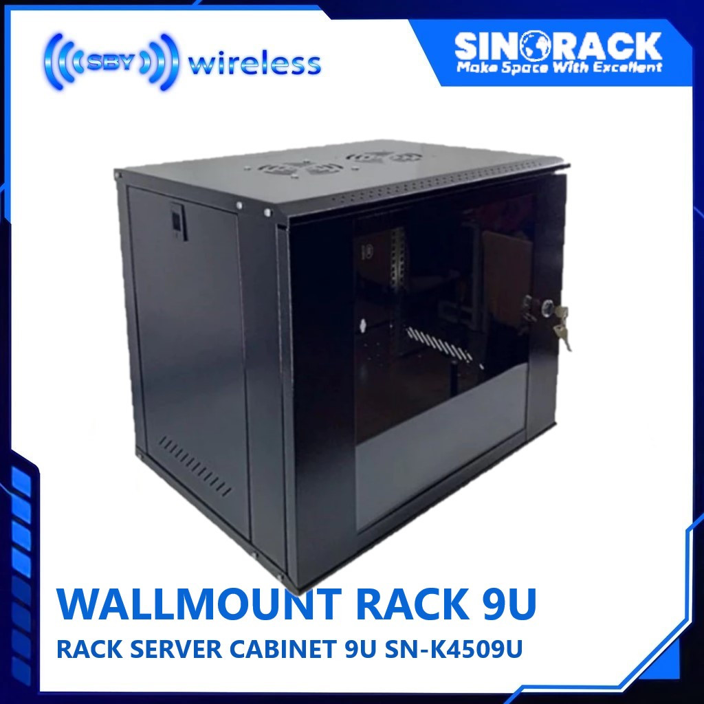 Jual SINORACK 9U WALLMOUNT RACK 400*530*450MM SN-K4509U RACK SERVER | Shopee Indonesia