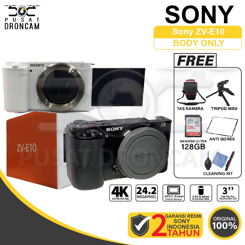 Jual Sony ZV-E10 Body Only Mirrorless Camera - ZVE 10 - ZVE10 BODI ...