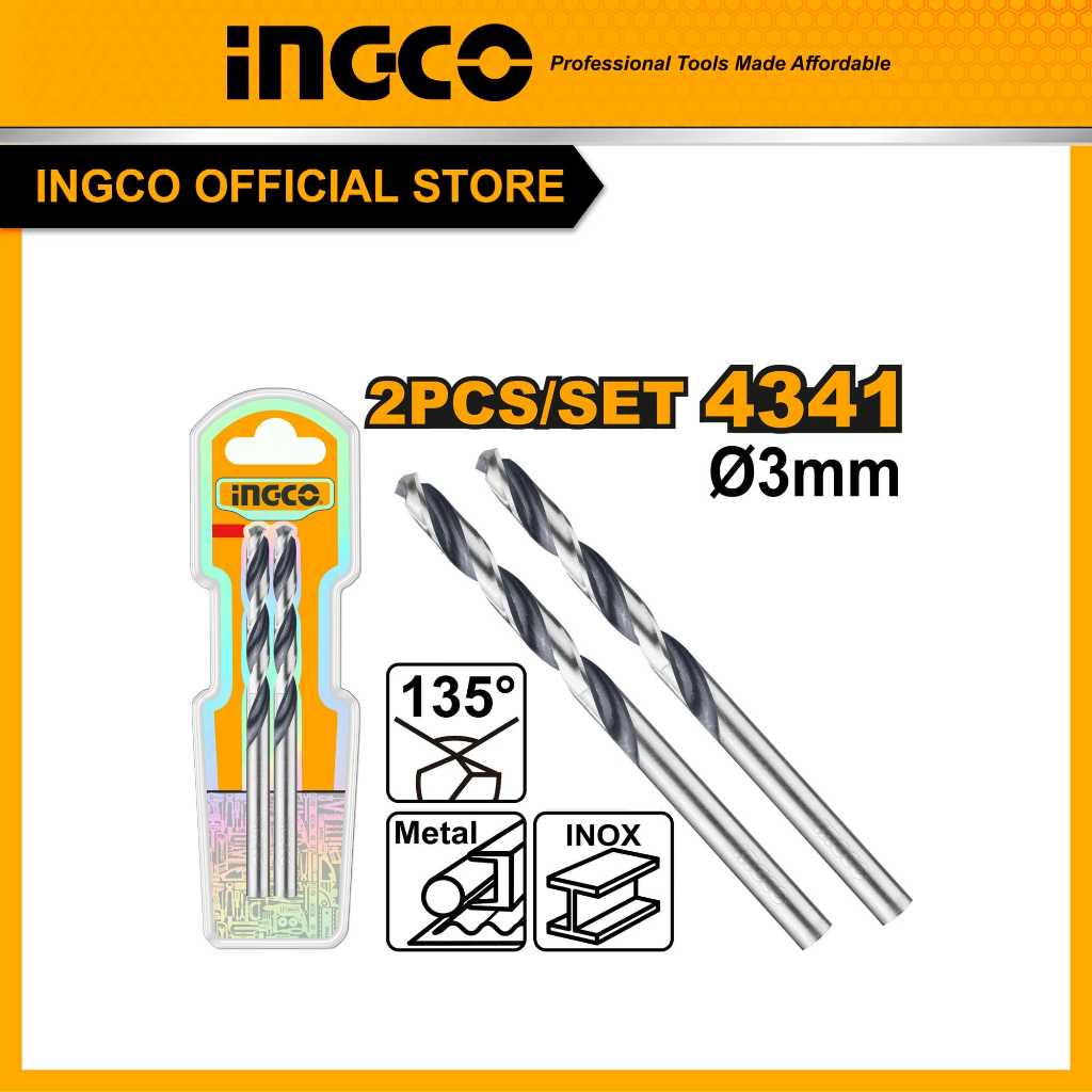 Jual INGCO Mata Bor HSS 4341 3mm/3.5mm/5mm/8mm/10mm | Shopee Indonesia