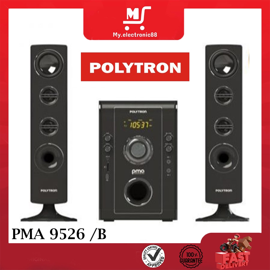 Jual Speaker POLYTRON Bluetooth Multimedia Karaoke PMA 9526 /B | Shopee Indonesia