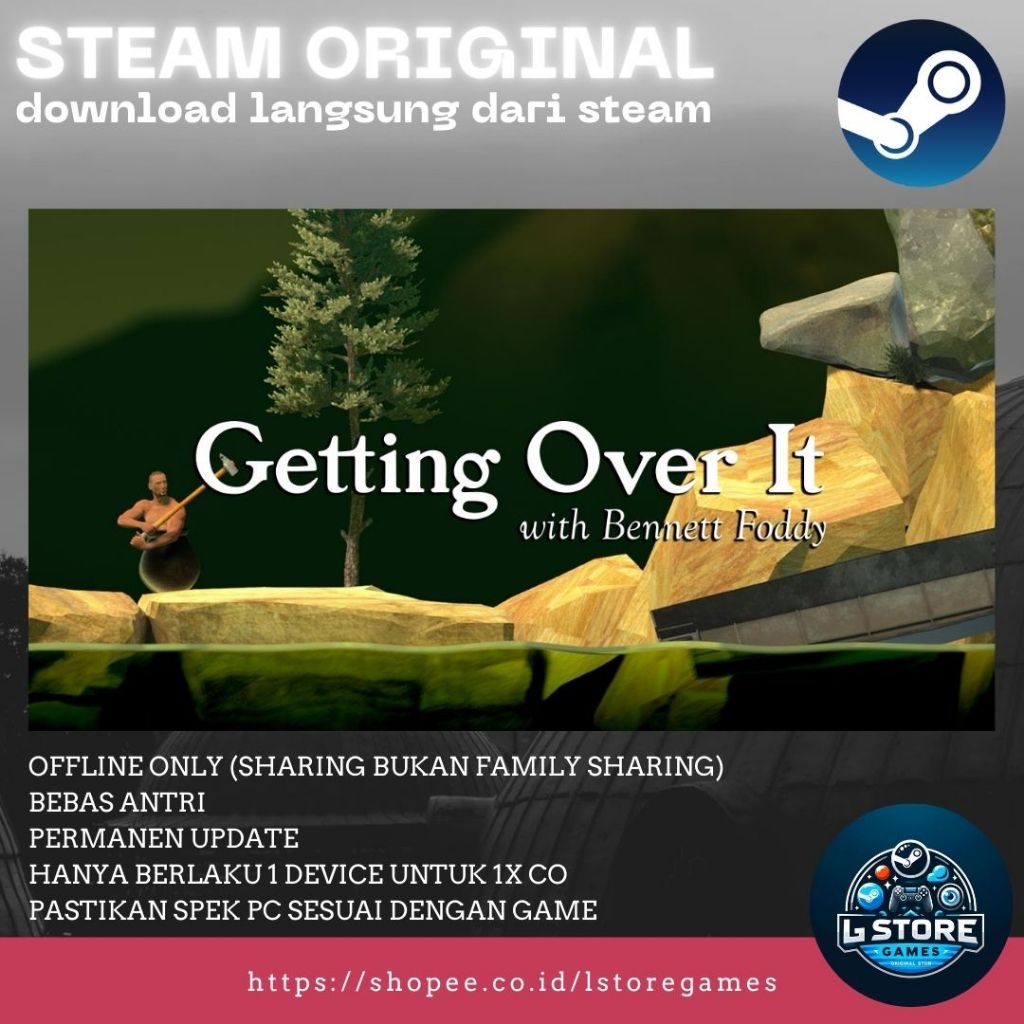 Jual Getting Over It with Bennett Foddy PC Sharing Original Offline | Shopee Indonesia