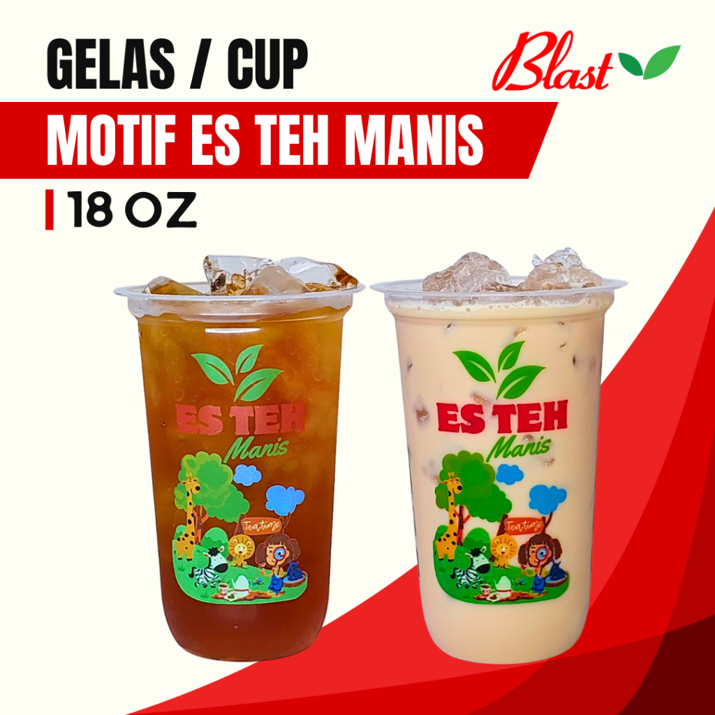 Jual Cup Oval 18 OZ - Motif ES TEH MANIS - Gelas Plastik Printing ...
