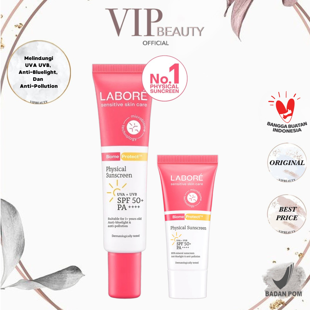 Jual LABORE BiomeProtect Physical Sunscreen 30ml | 10ml - Mineral ...