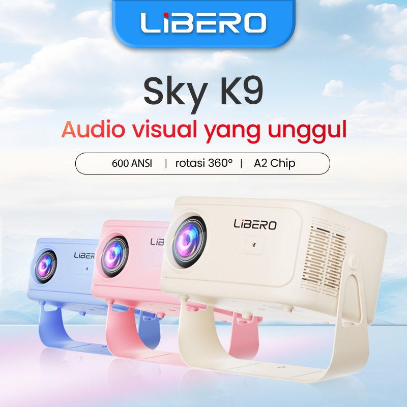 Jual 【Libero Proyektor】SKY Series K9- 600 ANSI 1080P-Android 9.0 Smart ...