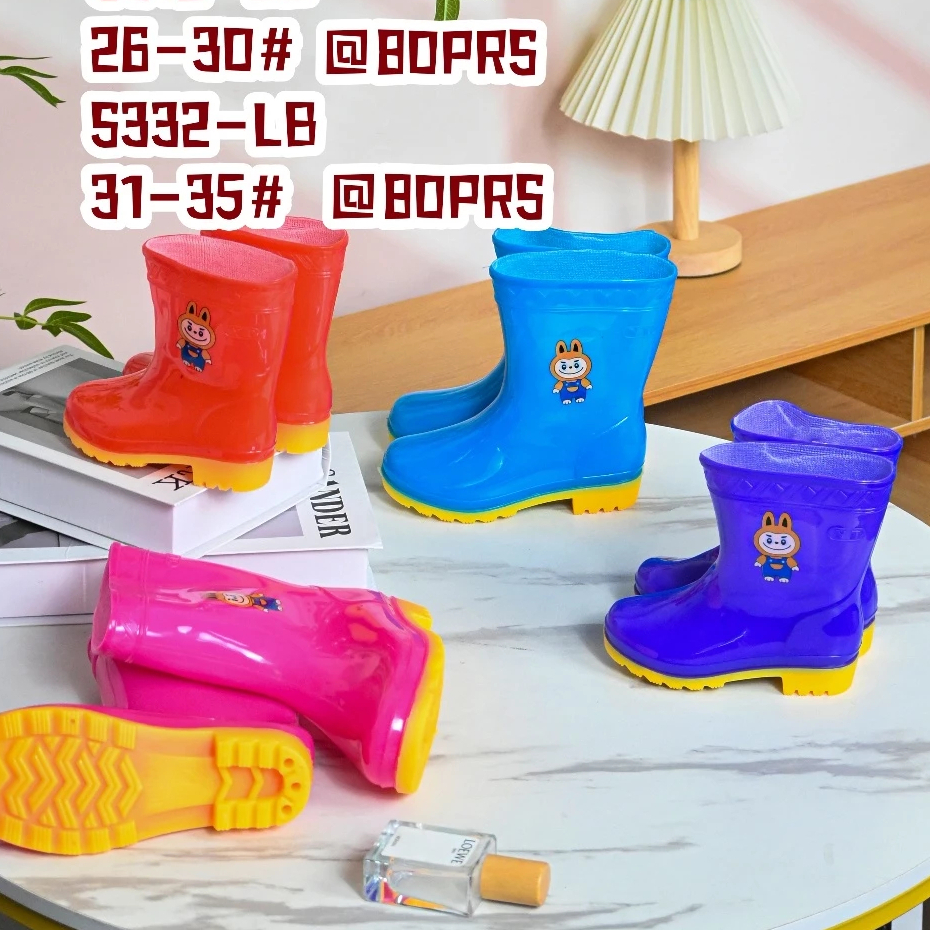 Jual Boots Labubu : Sepatu tahan air anak perempuan motif animasi ...