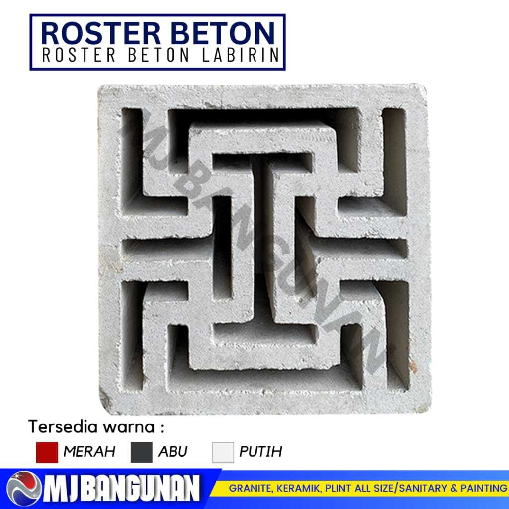 Jual Roster Beton Minimalis Ukuran 20x20 Roster Motif Labirin Warna ...