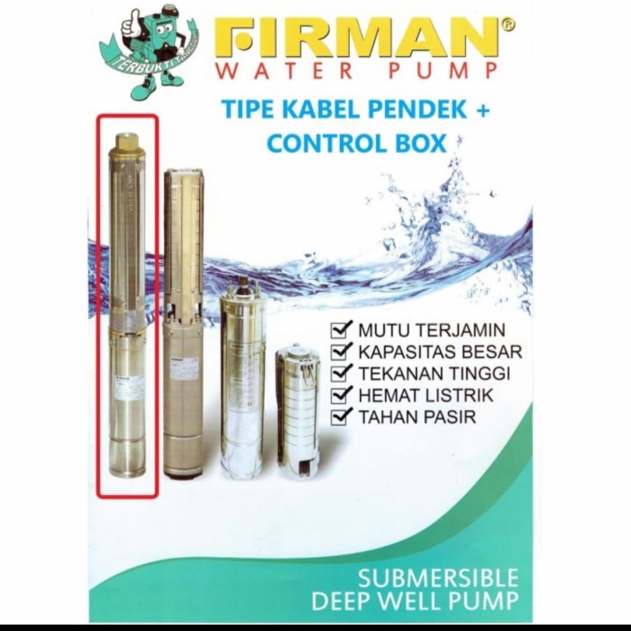 Jual POMPA SATELIT FIRMAN 2.5FRM 1.5/31 0.75HP SUBMERSIBLE PUMP 2,5 ...
