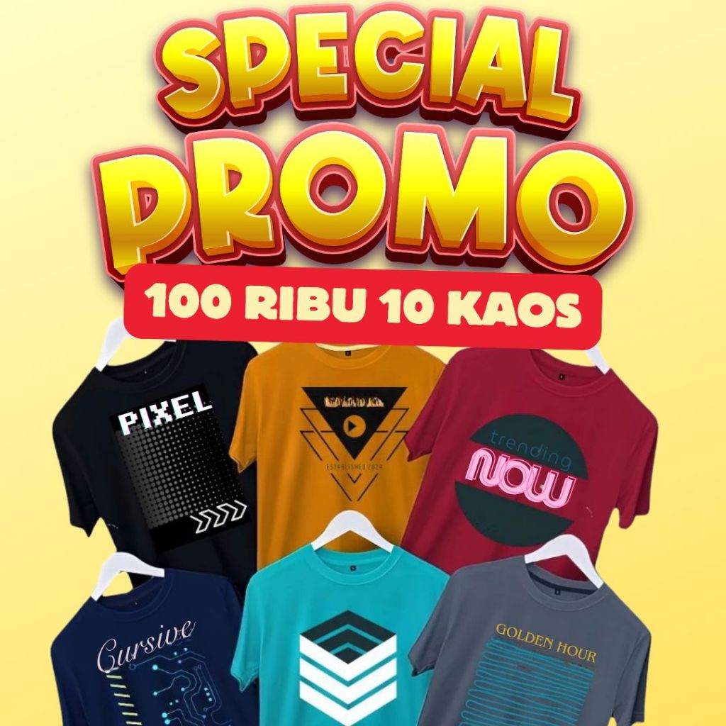Jual 100 ribu dapat 8 pcs kaos motif distro keren masa kini Kaos ...