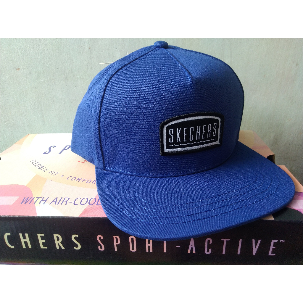 Jual Skechers Caps Blue Teen Original | Shopee Indonesia
