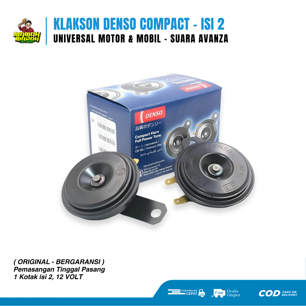 Jual Klakson denso compact isi 2 klakson denso motor mobil suara avanza ...