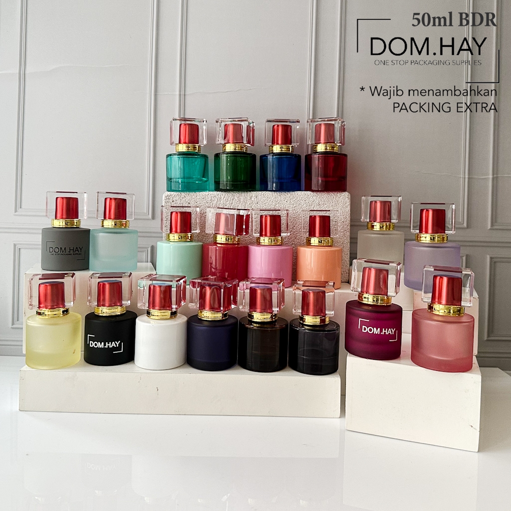 Jual 50ml BDR TW Merah Botol Parfum Drat Kaca Parfume Minyak Wangi ...