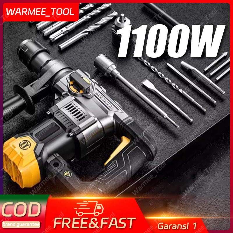Jual WARMEE bor beton 3 fungsi original 3IN1 1100W jack hammer bor ...