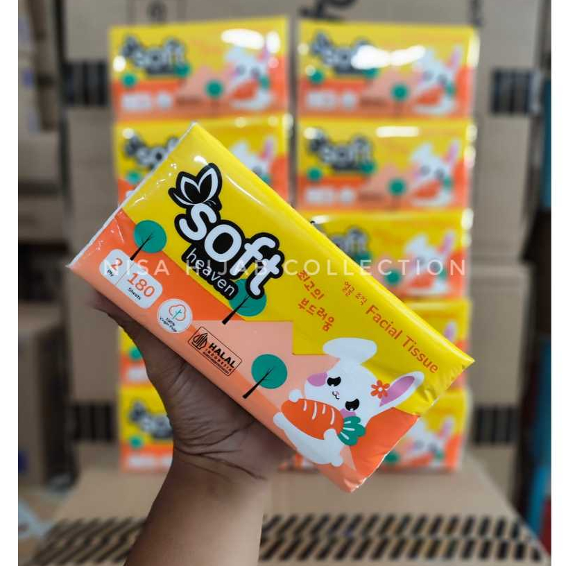 Jual Tisu Soft Heaven 180 sheet 2ply Facial Tissue Lembut Nice Kemasan ...