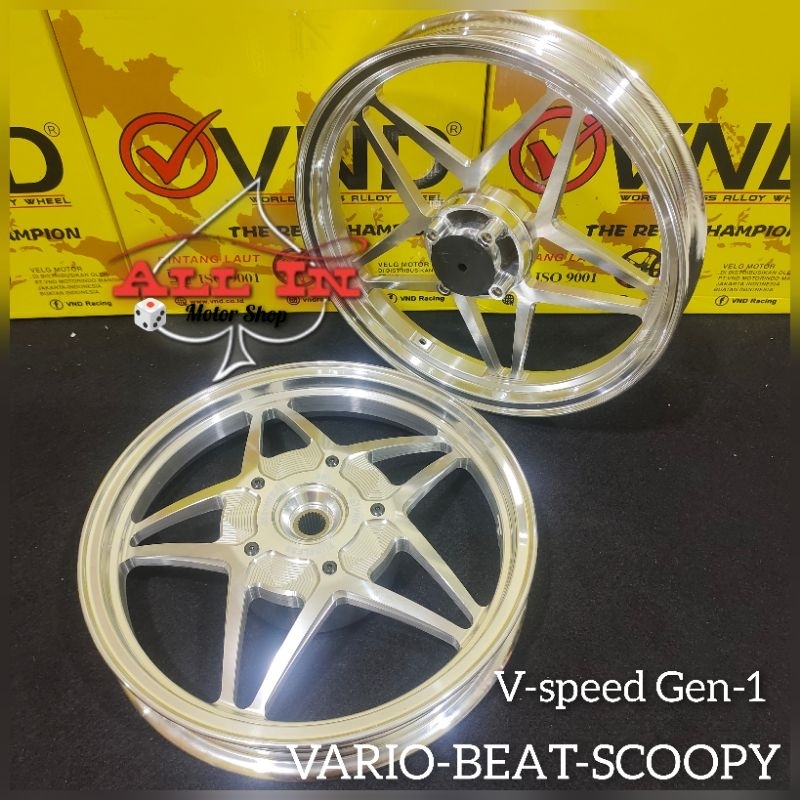Jual VND VELG V SPEED GEN 2 VARIO 125 VARIO 150 160 KZR STYLO CBS SCOOPY BEAT MIO SPORTY FINO ...