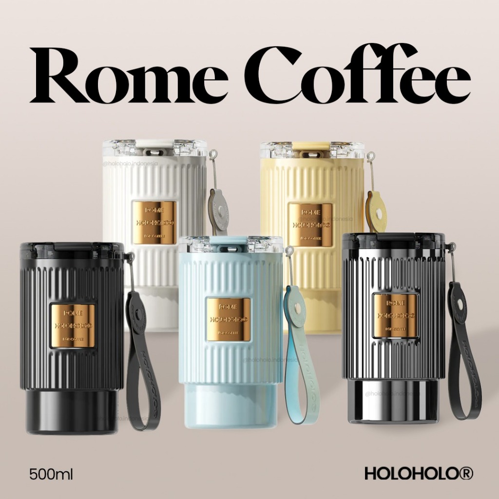 Jual HOLOHOLO Rome Coffee Cup Tumbler SUS316 Insulated 500ML | Shopee ...