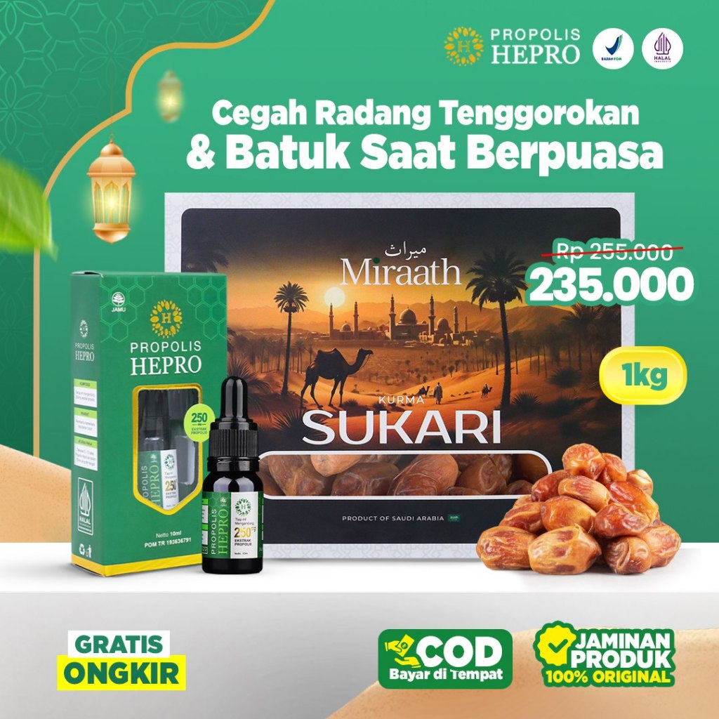 Jual [Ramadhan Edition] Propolis Hepro x Kurma Miraath Sukari 1kg ...