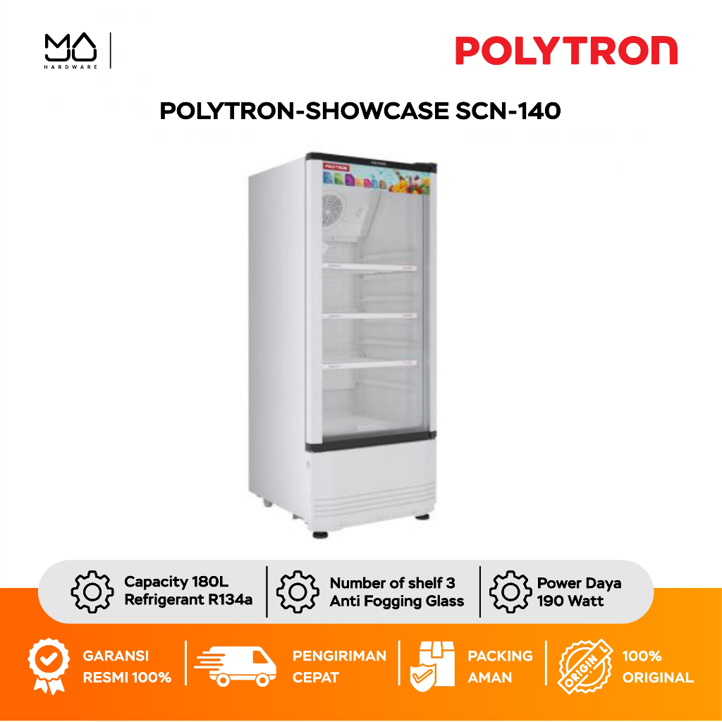 Jual POLYTRON Showcase Fastcool 190 Liter – SCN 140X - Garansi Resmi ...