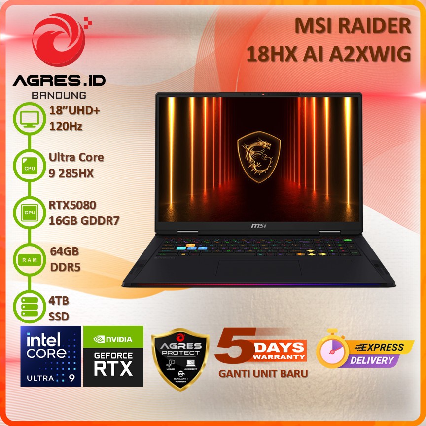 Jual MSI VECTOR 16HX AI A2XWIG ULTRA 9 275HX RTX5080 16GB 1TB 16" QHD+ 240HZ | Shopee Indonesia