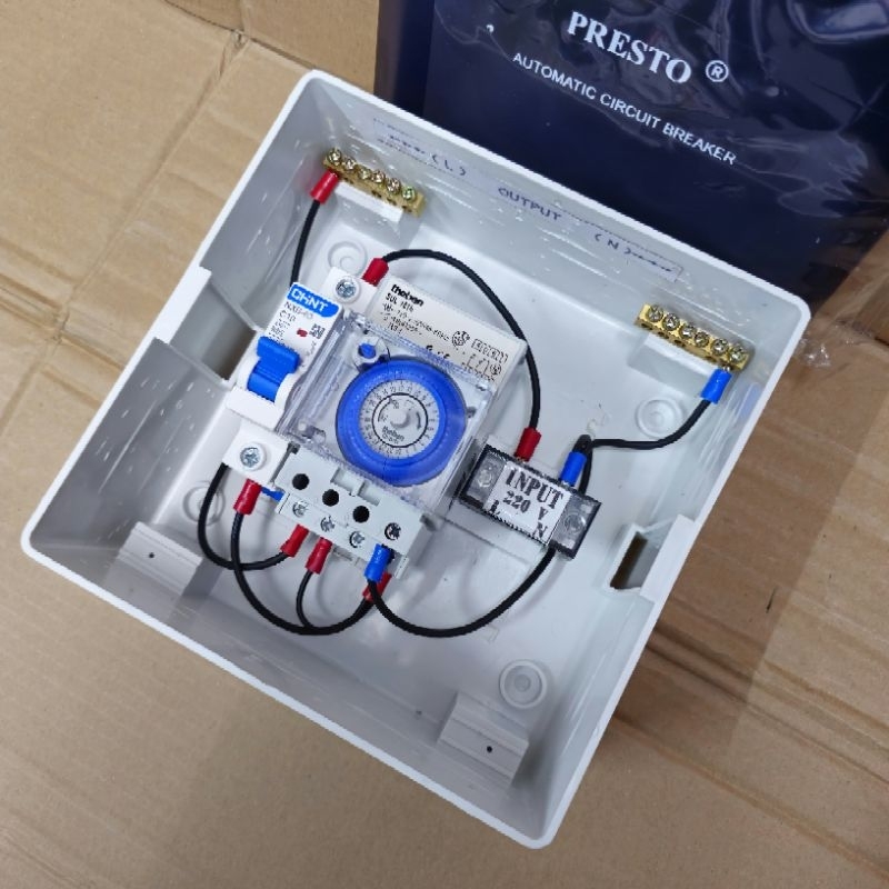 Jual panel timer lampu otomatis 24jam/panel timer theben sul181h ...