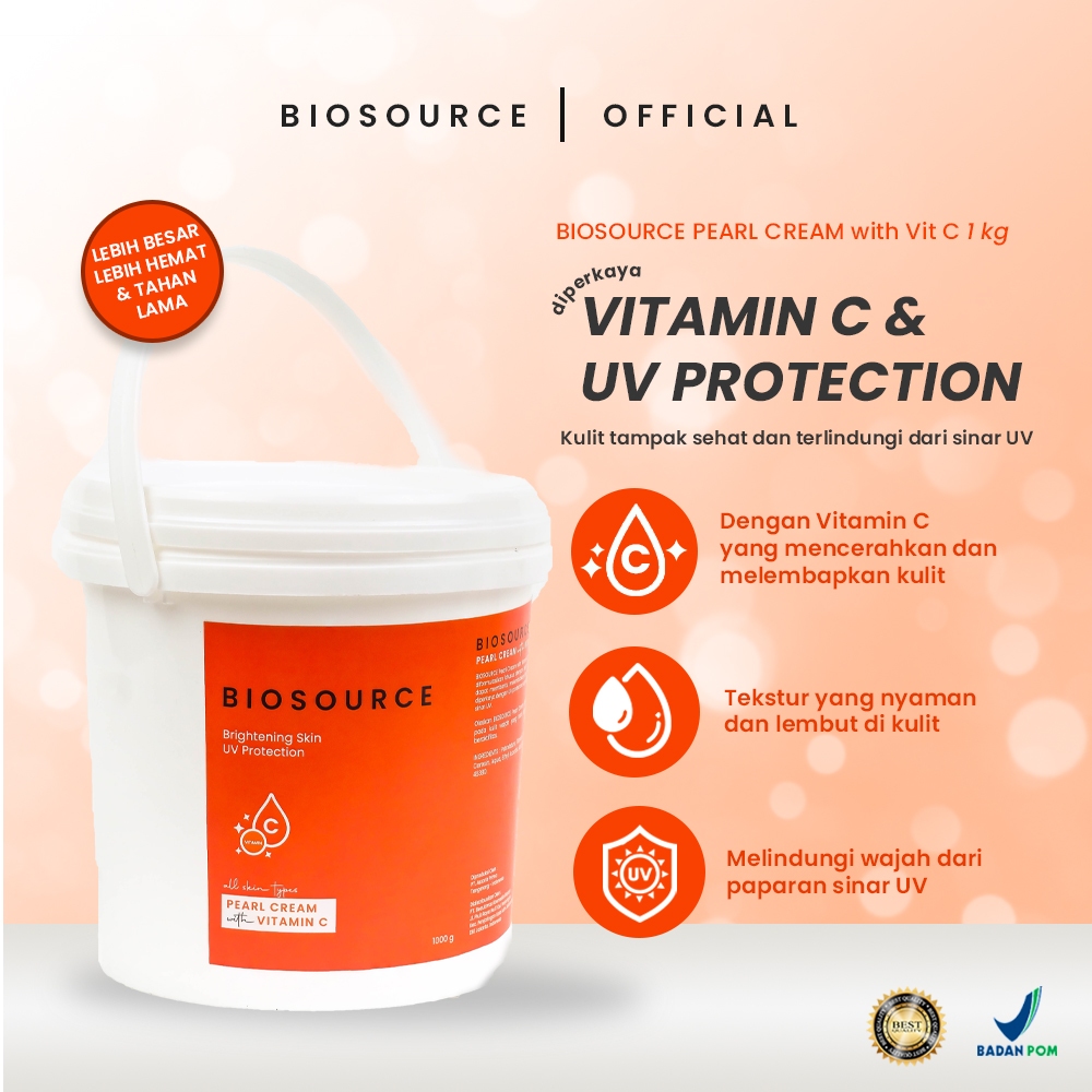 Jual BIOSOURCE Pearl Cream Vit C | Skincare Cream | BPOM | Shopee Indonesia