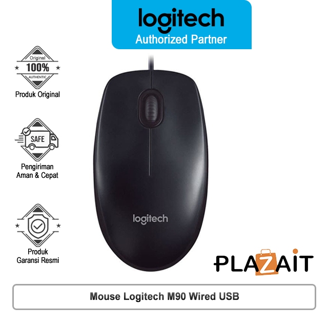 Jual Logitech M90 Mouse Kabel Wired USB Optical Sensor | Shopee Indonesia