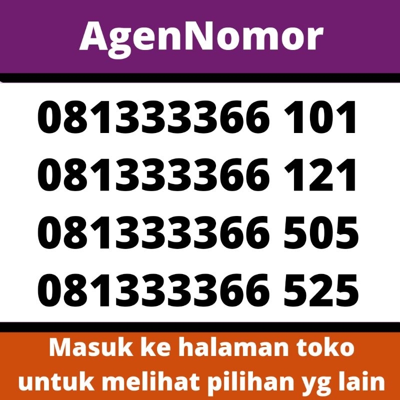 Jual kartuperdana simpati 081 3333 66 101 nomor cantik telkomsel 4G ...
