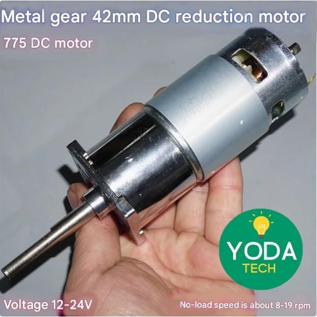 Jual Motor DC 775 Reduction Metal Gear High Torque 12-24V (8629 ...