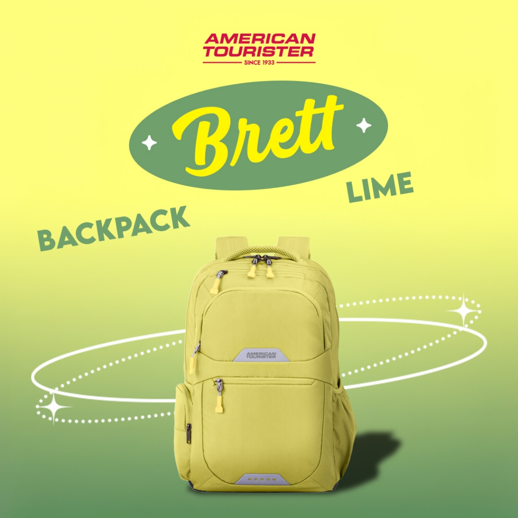 Jual American Tourister Brett BTS Backpack 02 R - Lime | Shopee Indonesia