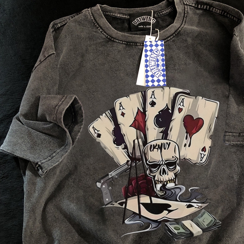 Jual Tiny Kaos Pria T-shirt Baju Kaos Oversize | Classic American Skull ...