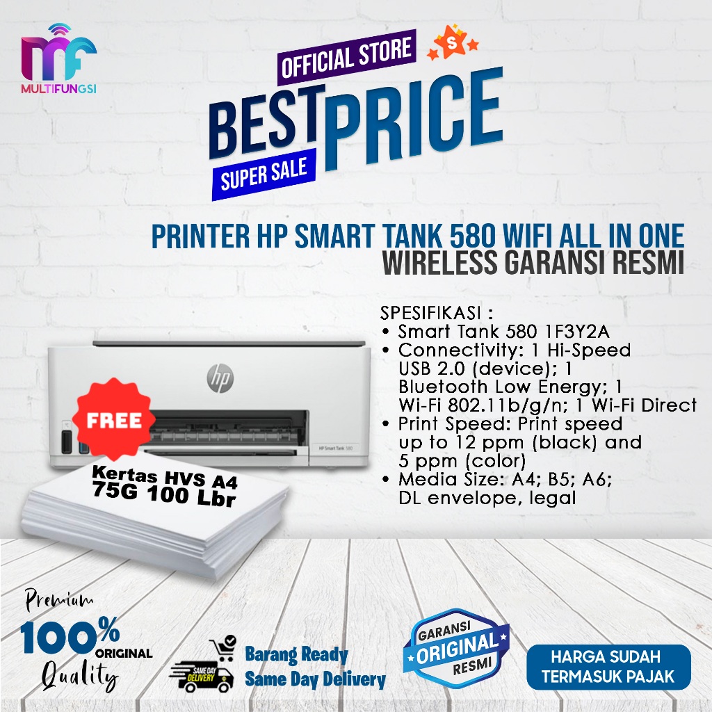 Jual Printer Hp Smart Tank 580 (Pengganti Smart Tank 415) WiFi All In ...