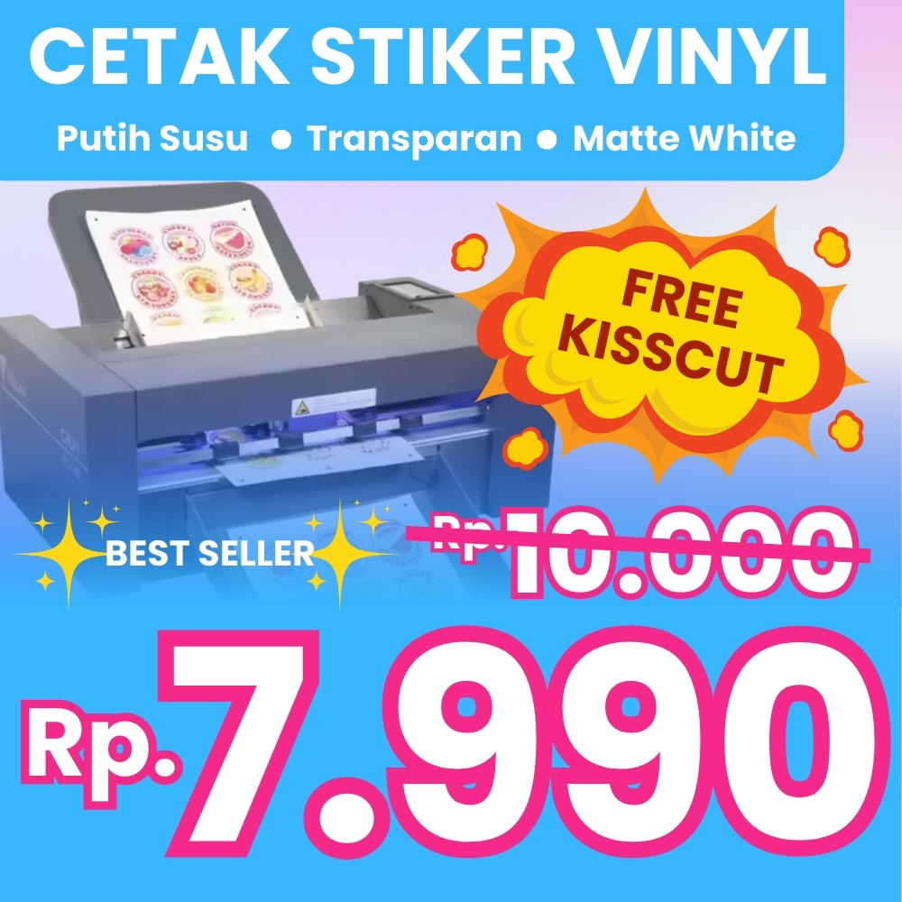 Jual Stiker Vinyl Label (Free Kisscut) Putih Susu, Transparan, Matte ...