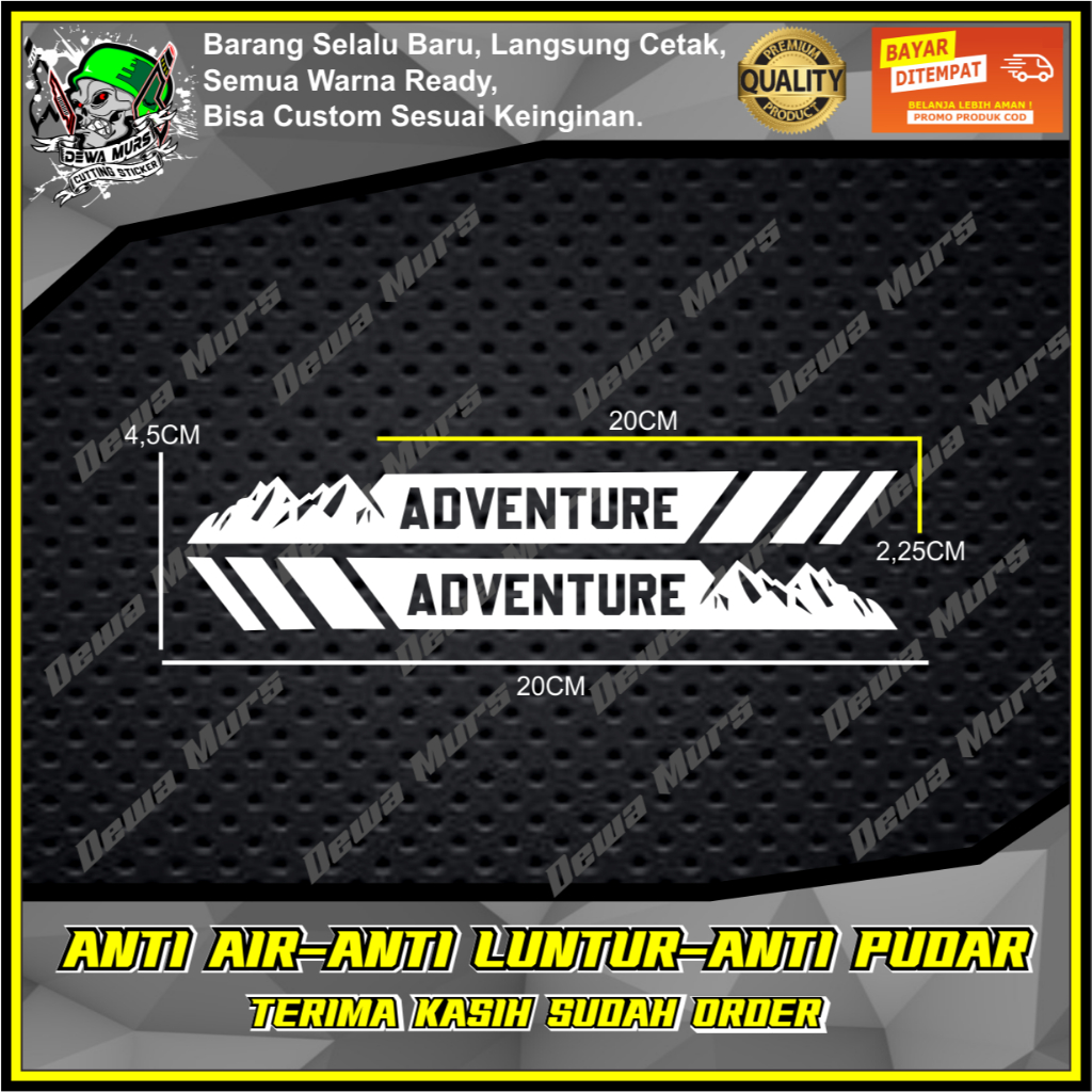 Jual Cutting Sticker STRIPING ADVENTURE SIMPEL KANAN KIRI Sticker Cocok ...