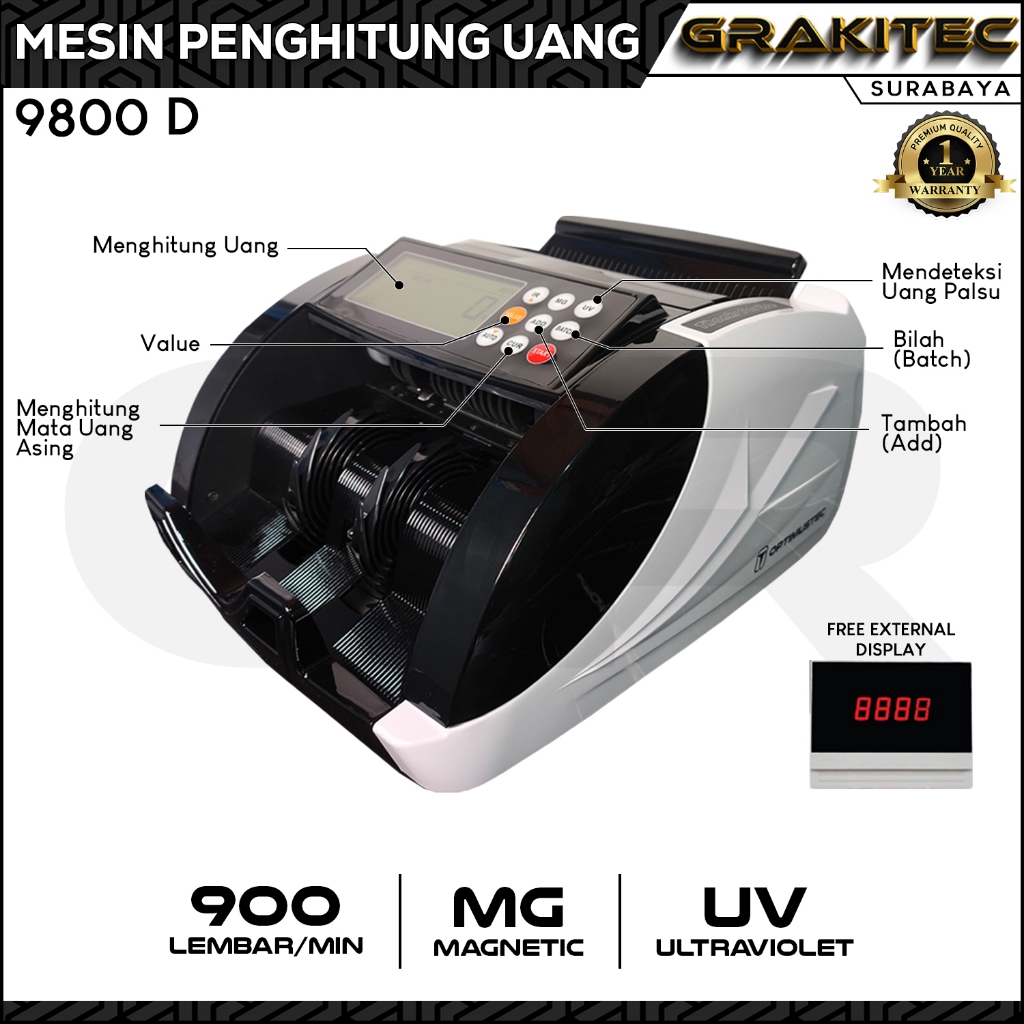 Jual Mesin Penghitung Uang - Alat Hitung Uang Money Counter SBY ...