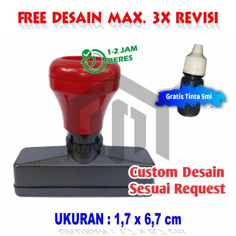 Jual Cetak Custom Stempel Flash Otomatis Persegi Kecil | Shopee Indonesia