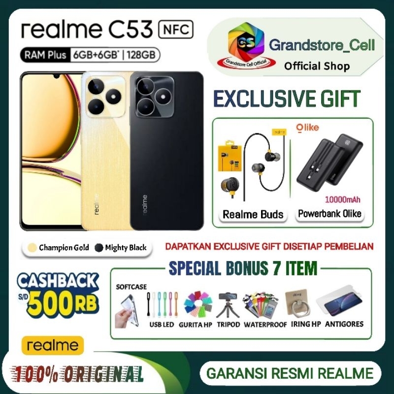 Jual REALME C53 RAM 6/128 GB NFC | REALME C 53 RAM 8/256 GB GARANSI RESMI REALME INDONESIA ...