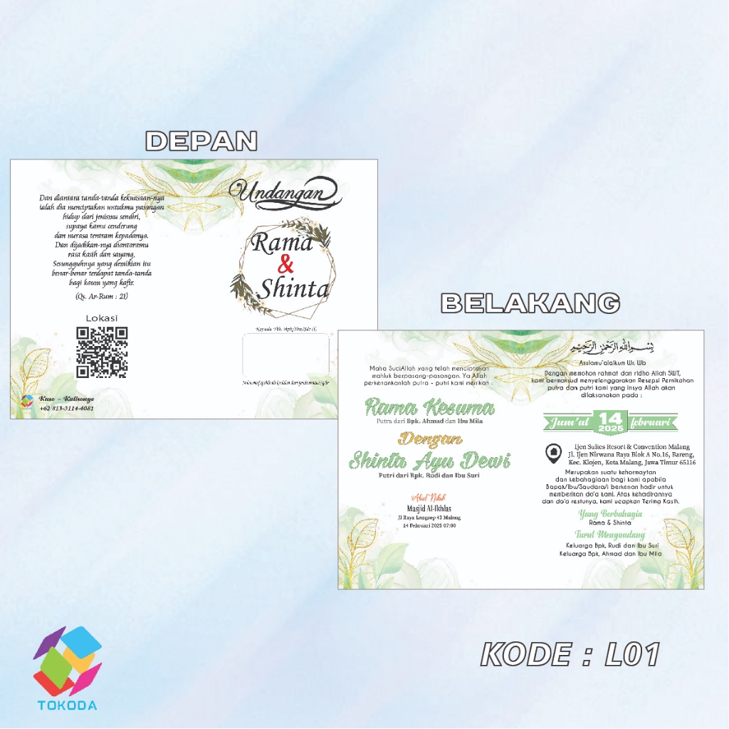 Jual Undangan Custom Full Color | Shopee Indonesia