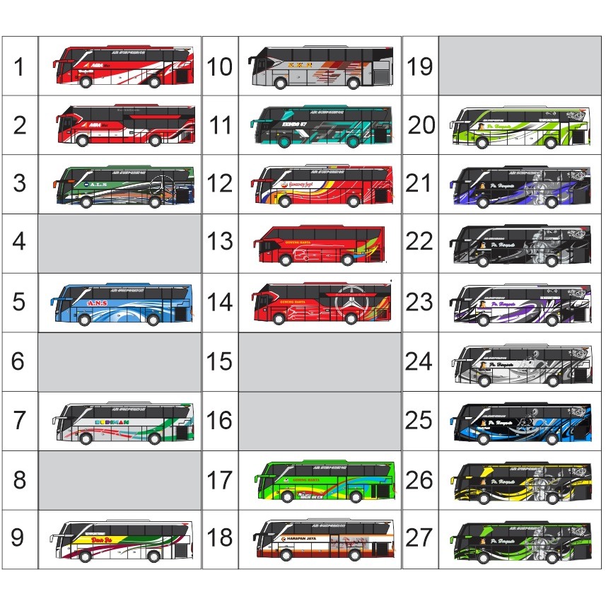 Jual Miniatur Bus AGRAMAS/BUDIMAN/HARYANTO/QQTRANS/STJ/TUNGGALJAYA ...