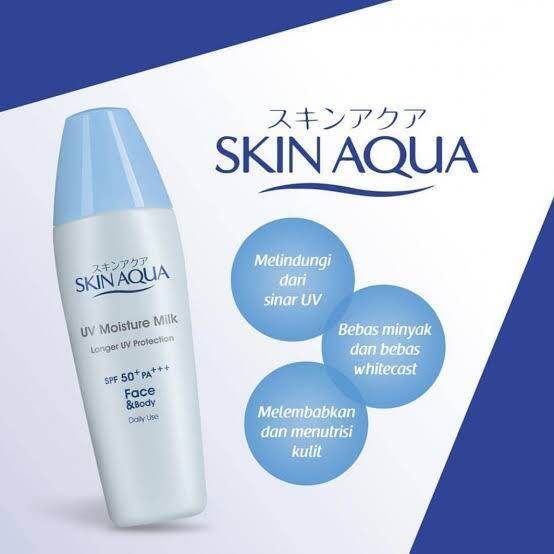 Jual SUNSCREN SKIN AQUA UV MOISTURE MILK SPF 50+, PA+++ - 40gr ...
