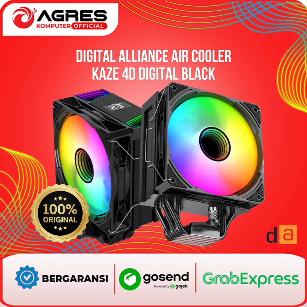 Jual DIGITAL ALLIANCE CPU AIR COOLER KAZE 4D DIGITAL BLACK 1Y | Shopee ...